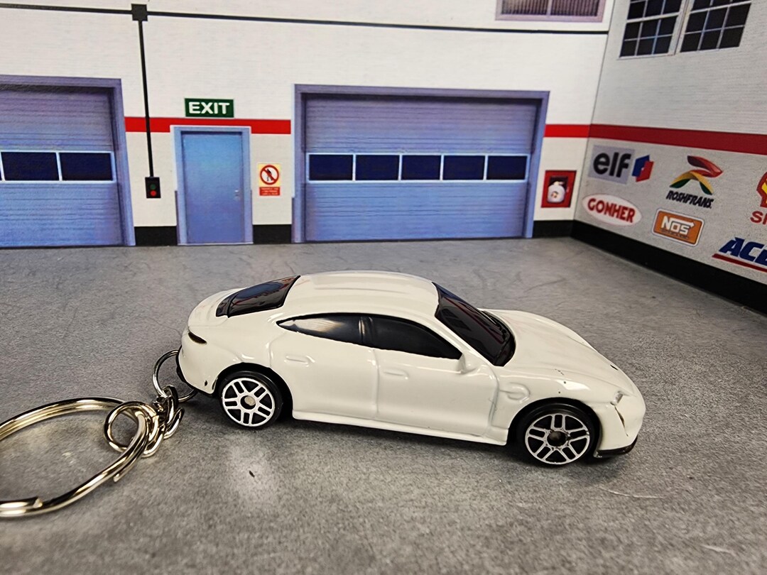 Porsche Taycan Turbo S Keychain 1:64 Scale Diecast Steel Custom Porsche ...