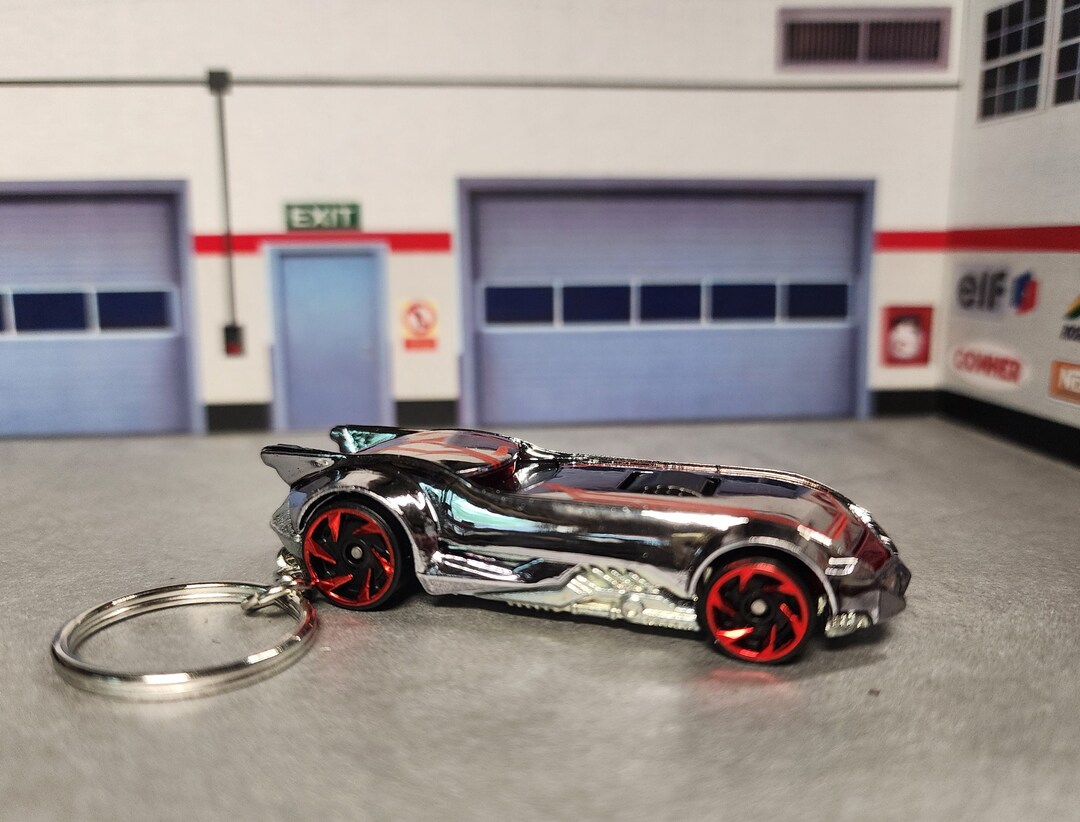Batmobile Keychain, Chrome Batmobile Keychain, Custom Batman Keychain ...