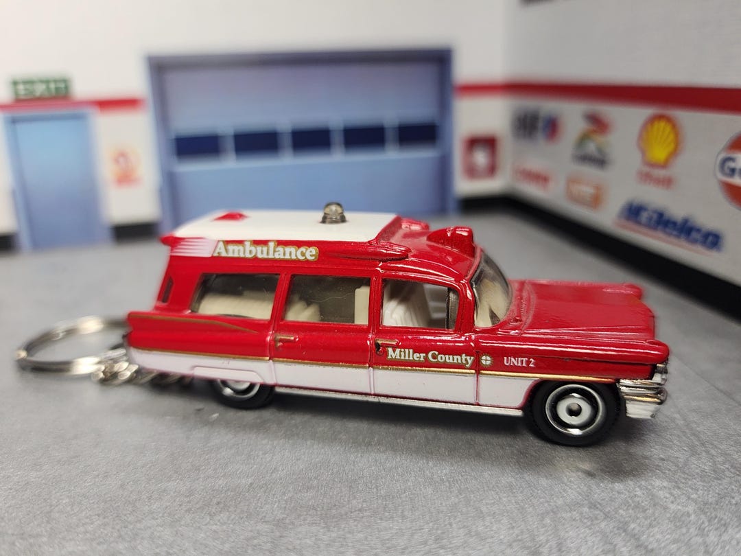 Ambulance Keychain, 1963 Cadillac Ambulance Keychain, Custom Ambulance ...