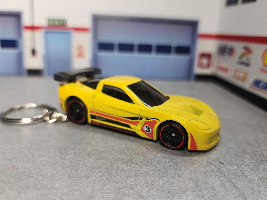 Corvette C6-R Keychain, Corvette C6 Keychain, C6 Corvette Keychain, C6R ...