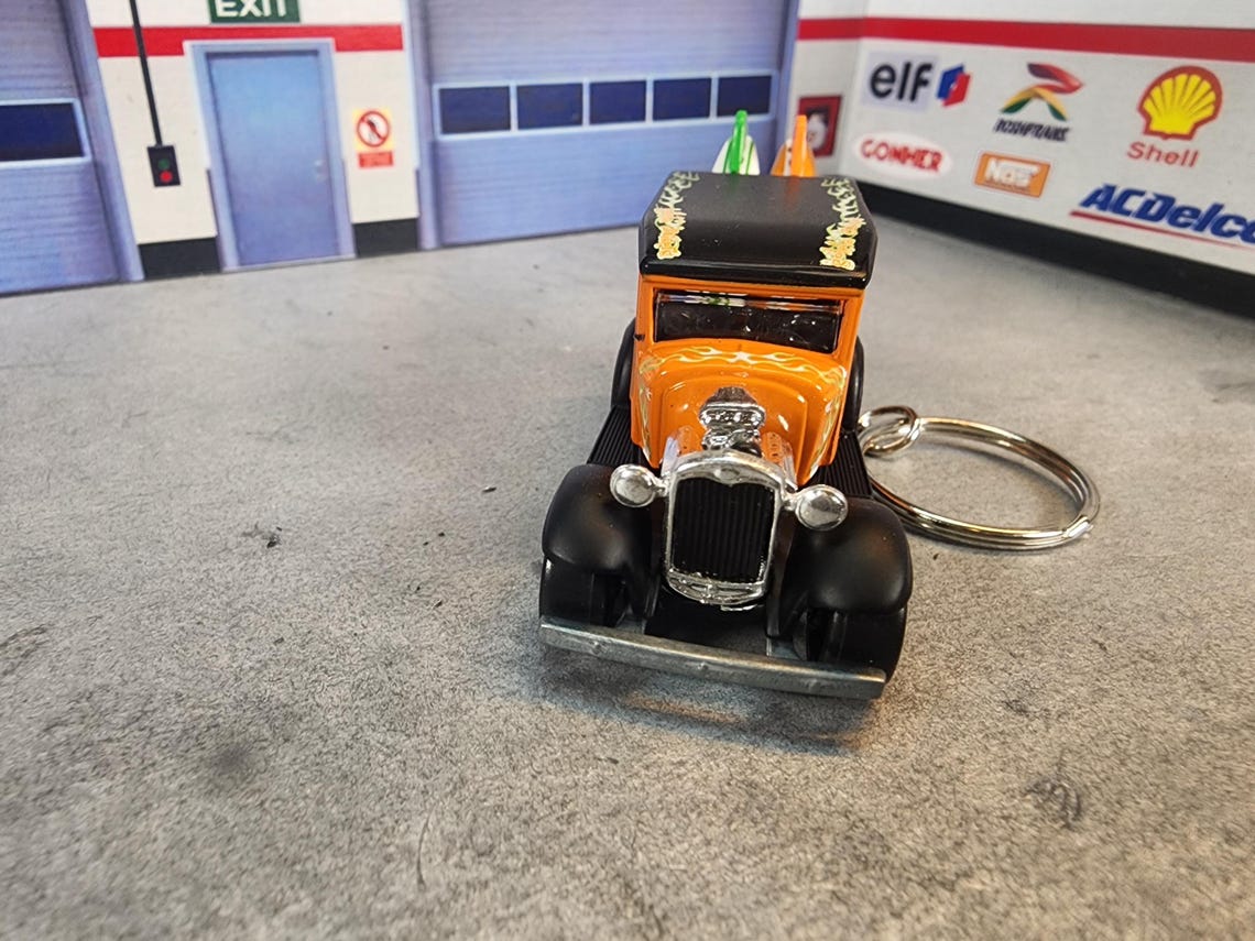 Ford Woody Keychain, Ford Keychain, Vintage Ford Keychain, Hot Rod ...
