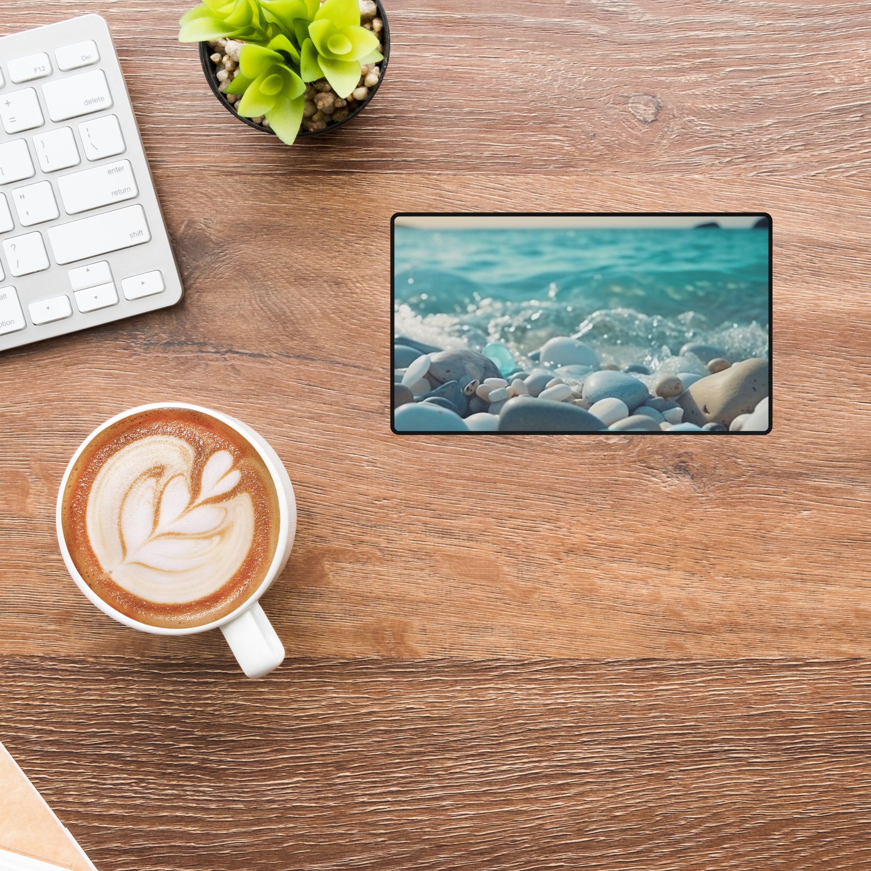 Seaside Pebbles Inspired Mouse Pad Carpet - Handcrafted Felt Desk ...