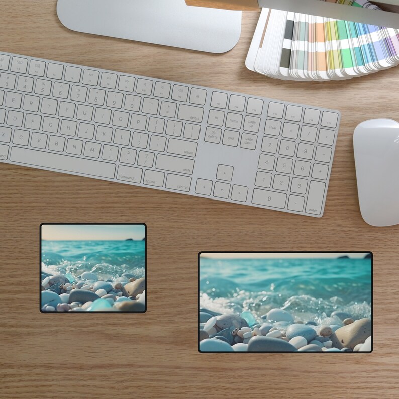 Seaside Pebbles Inspired Mouse Pad Carpet - Handcrafted Felt Desk ...