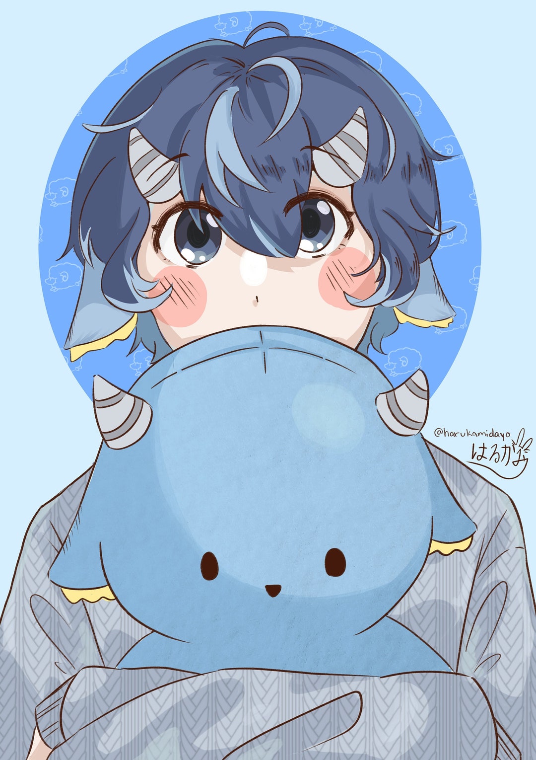 Animal Crossing New Horizons Sherb Print 5x7, 8.5x11, 13x19 sleepover ...