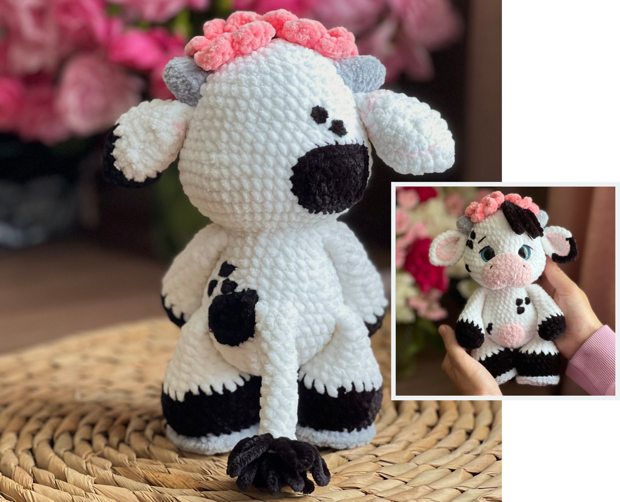 Patrón crochet vaca, Amigurumi vaca, Tutorial juguete vaca, PDF en ...