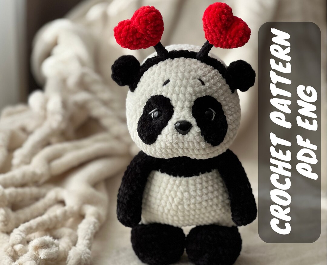 Crochet Pattern Panda, Amigurumi Panda, Panda Pattern, Crochet Panda Plush, Crochet Tutorial ...