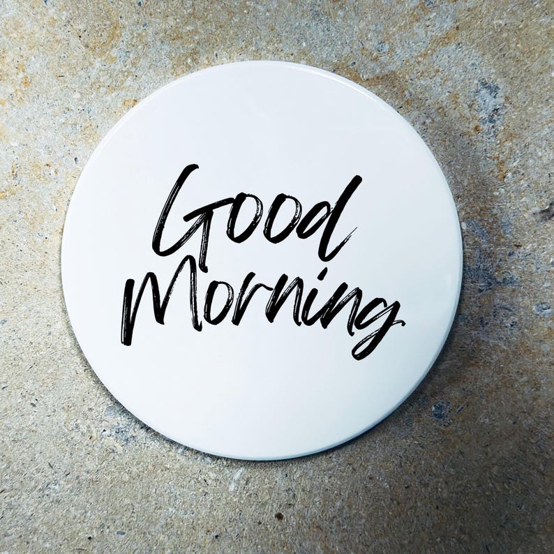 Beautiful Set of Good Morning Drink Coasters for Coffee and Tea Lovers ...