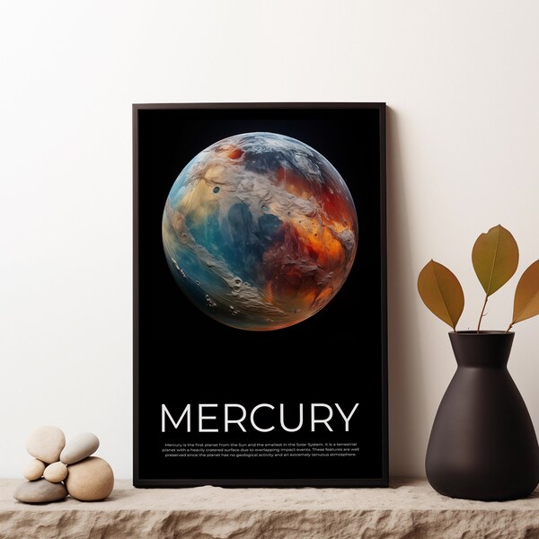Planet Mercury Poster - Etsy