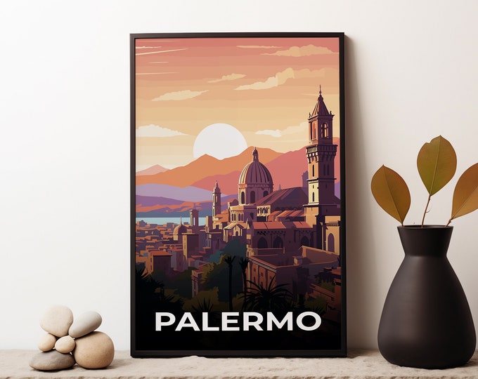 Palermo Travel Print Italy Travel Poster, Palermo Poster, Palermo Italy ...