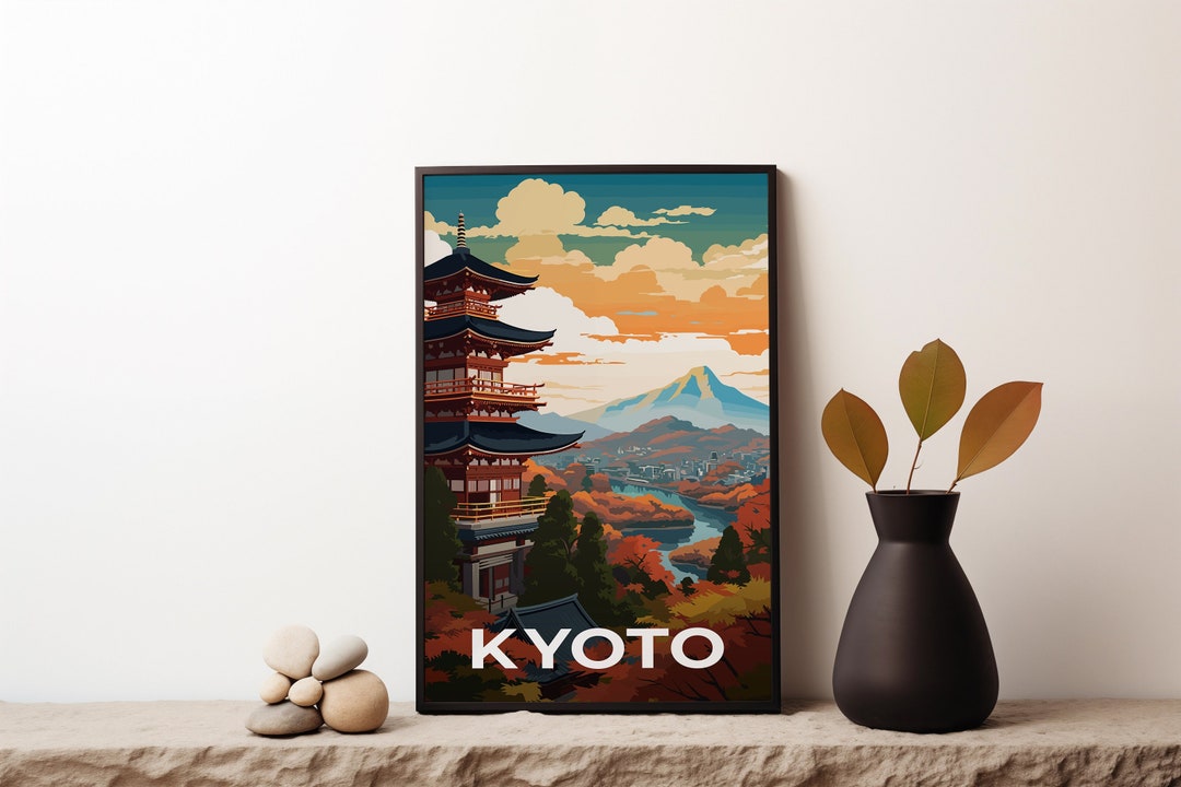 Kyoto Travel Poster, Kyoto Poster Gift, Kyoto Artwork, Kyoto ...