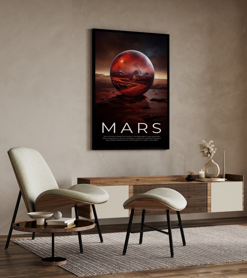 Mars Poster, Planet Mars Image, Space Poster, NASA Posters, Solar ...