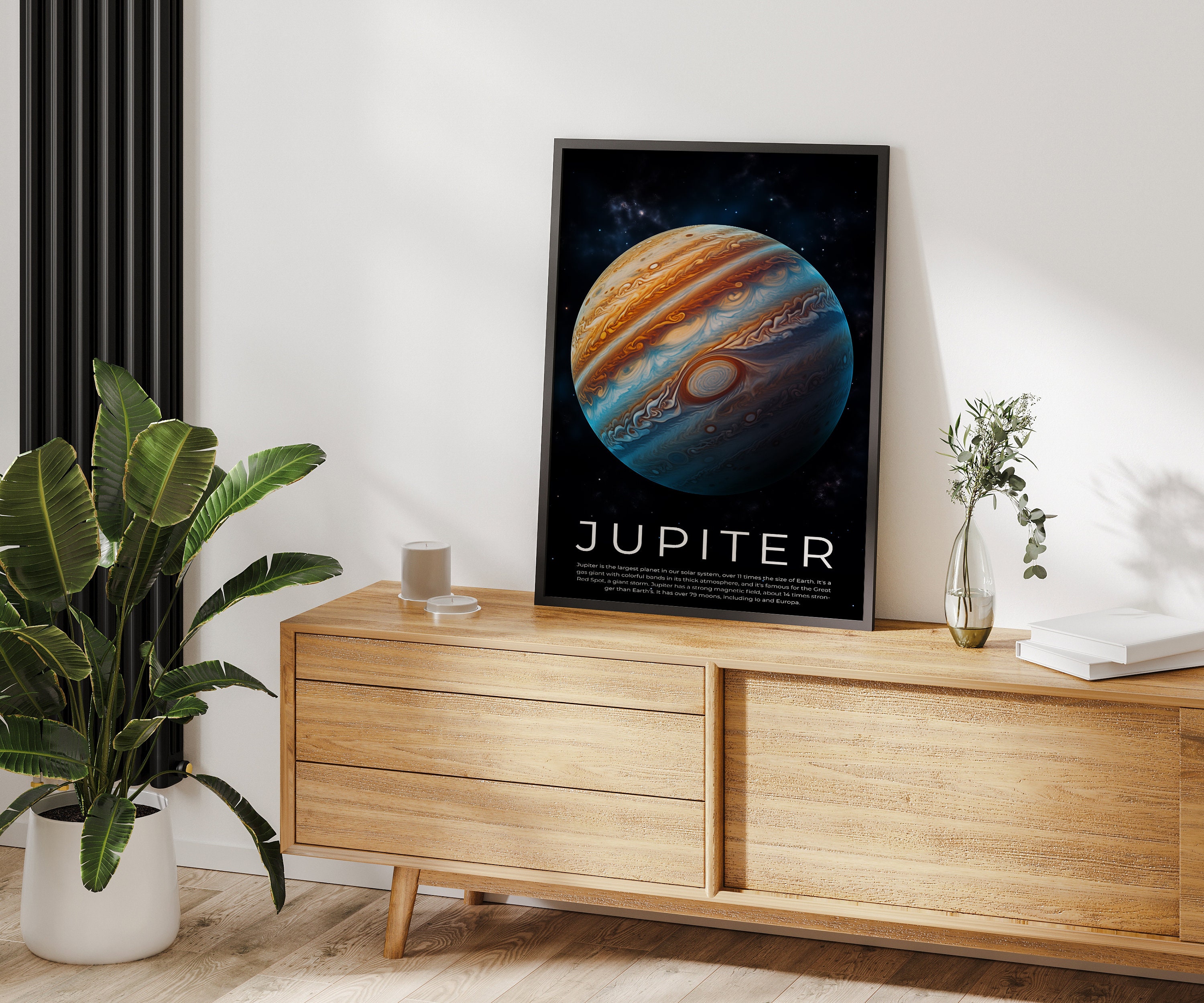 Jupiter Poster, Jupiter Print, Space Poster Art, Jupiter From Space ...