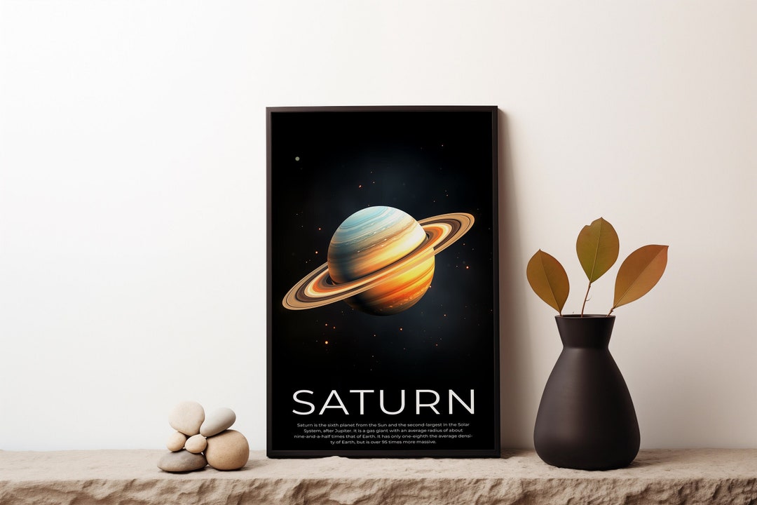 Saturn Poster, Saturn Image, Saturn Print, Saturn Wall Art, Saturn ...