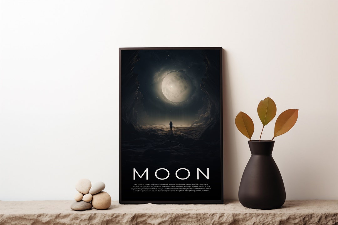 Moon Poster, Moon View From Earth, Full Moon Posters, Astronomy Poster ...