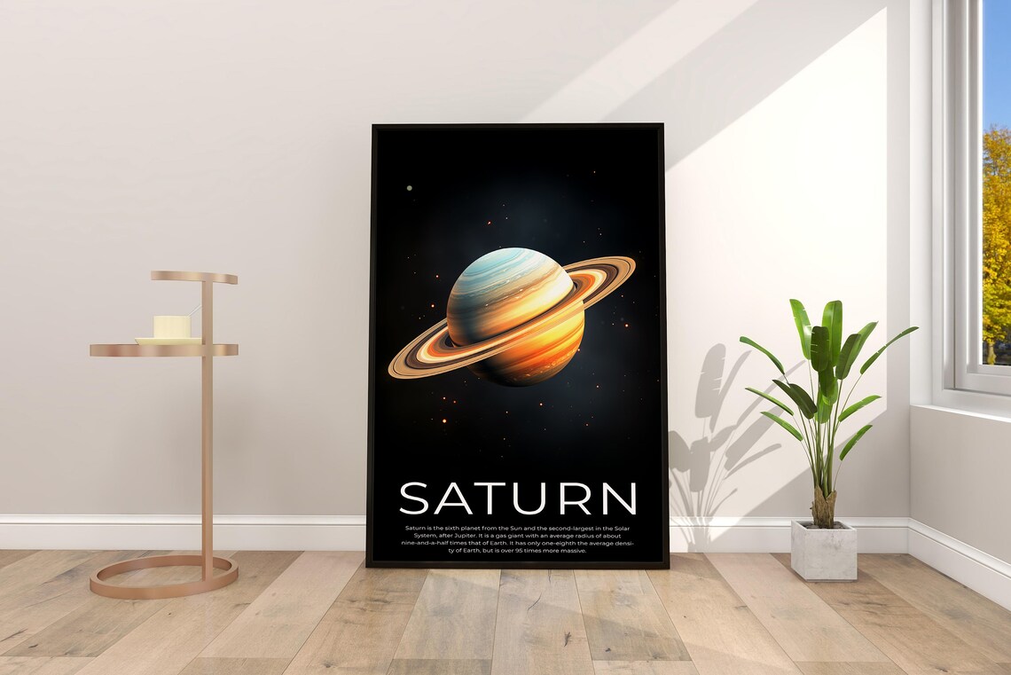 Saturn Poster, Saturn Image, Saturn Print, Saturn Wall Art, Saturn ...