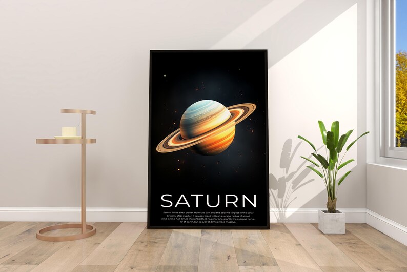 Saturn Poster, Saturn Image, Saturn Print, Saturn Wall Art, Saturn ...