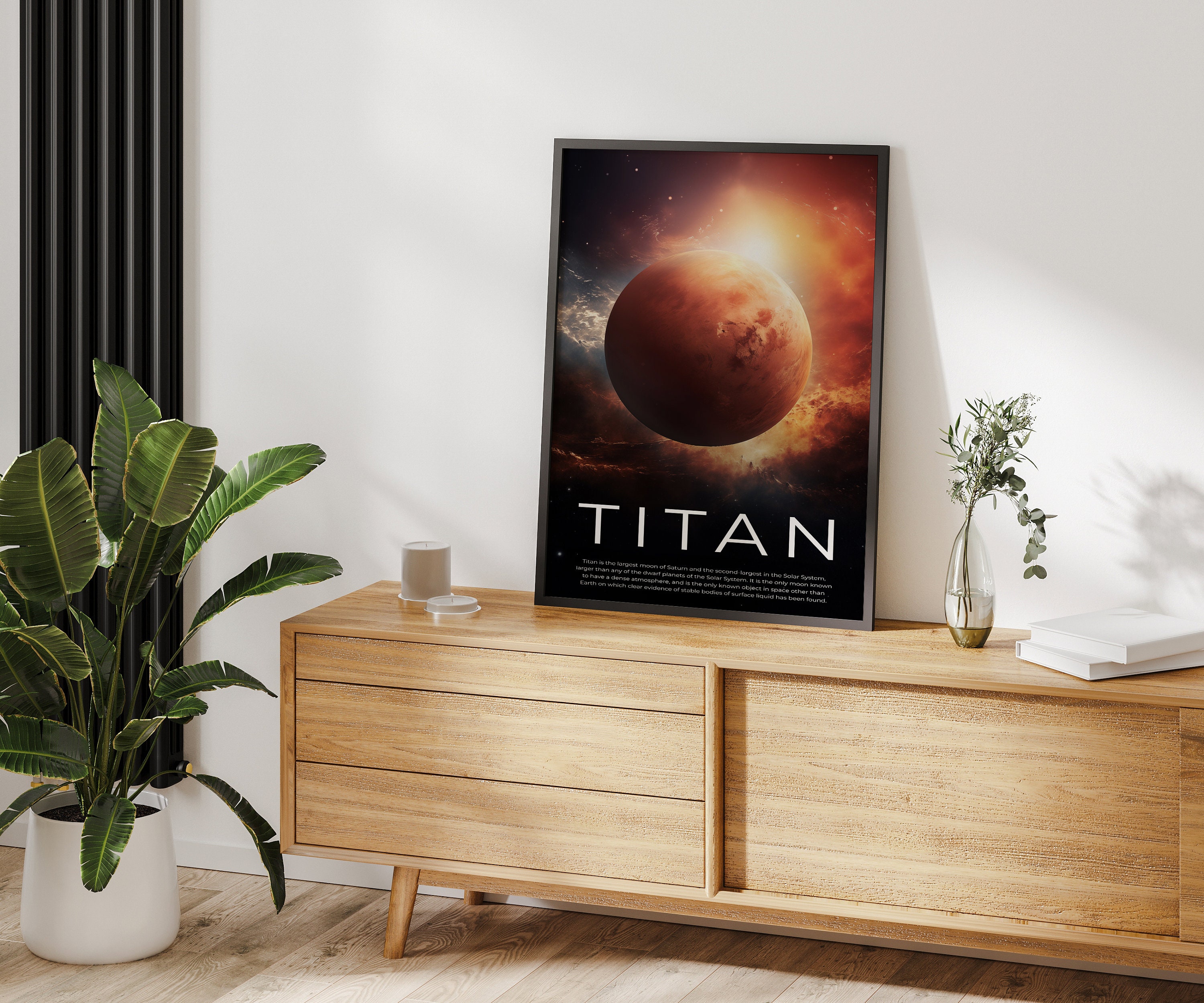 Titan Poster, Saturn's Moon Poster, Titan Wall Art, Titan Space Poster ...