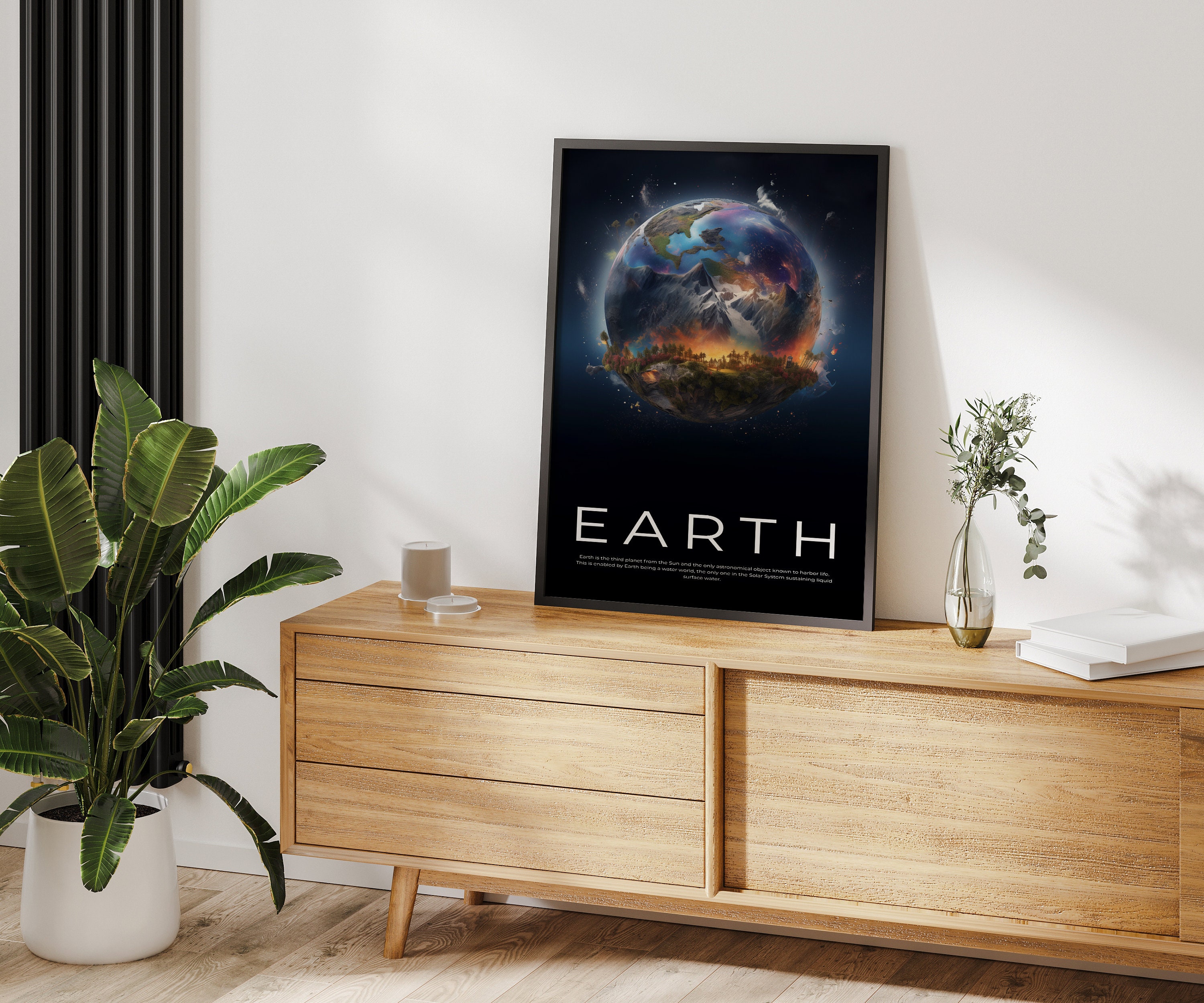 Earth Poster Solar System Space Posters NASA Wall Art - Etsy
