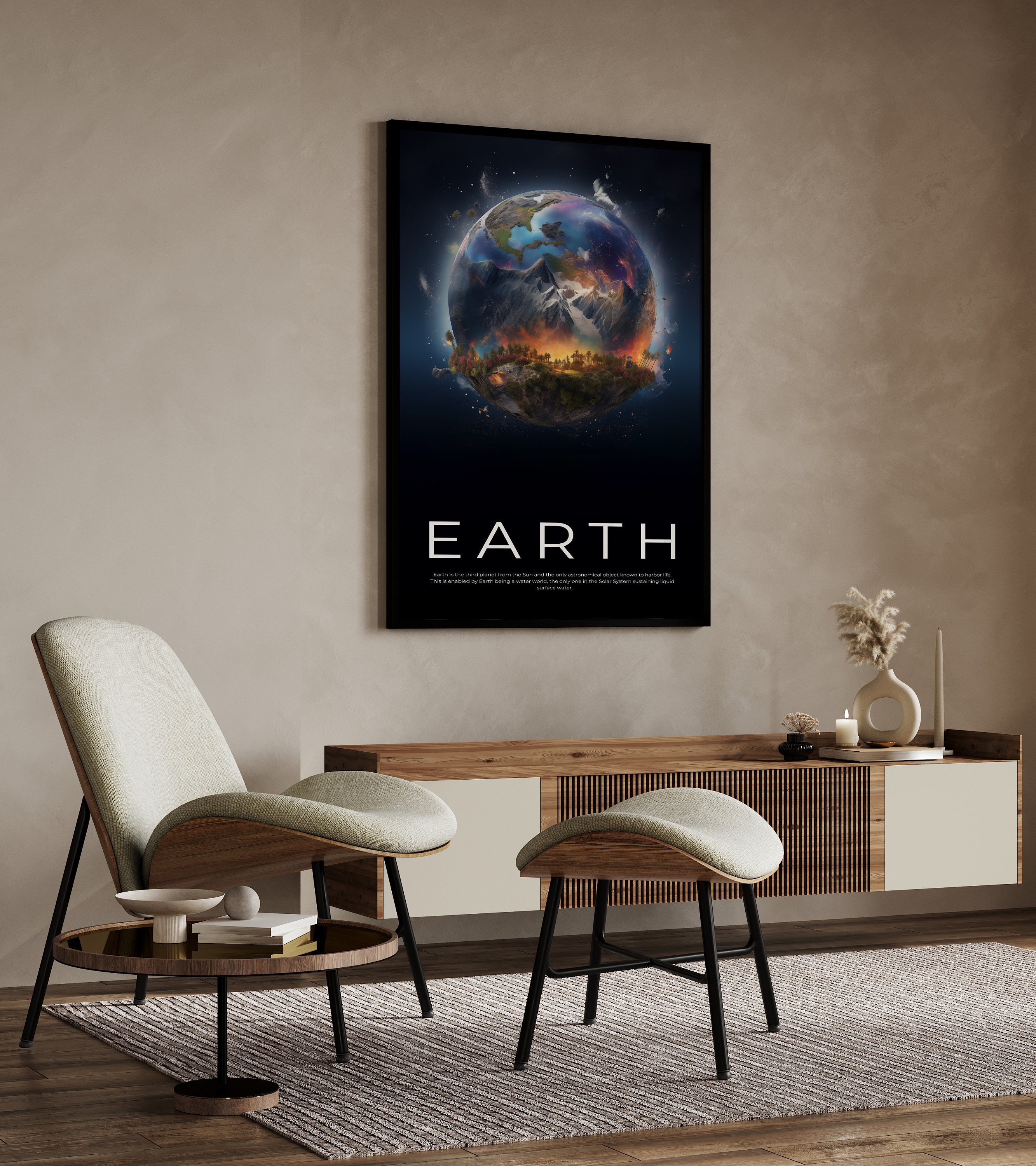 Earth Poster Solar System Space Posters NASA Wall Art - Etsy