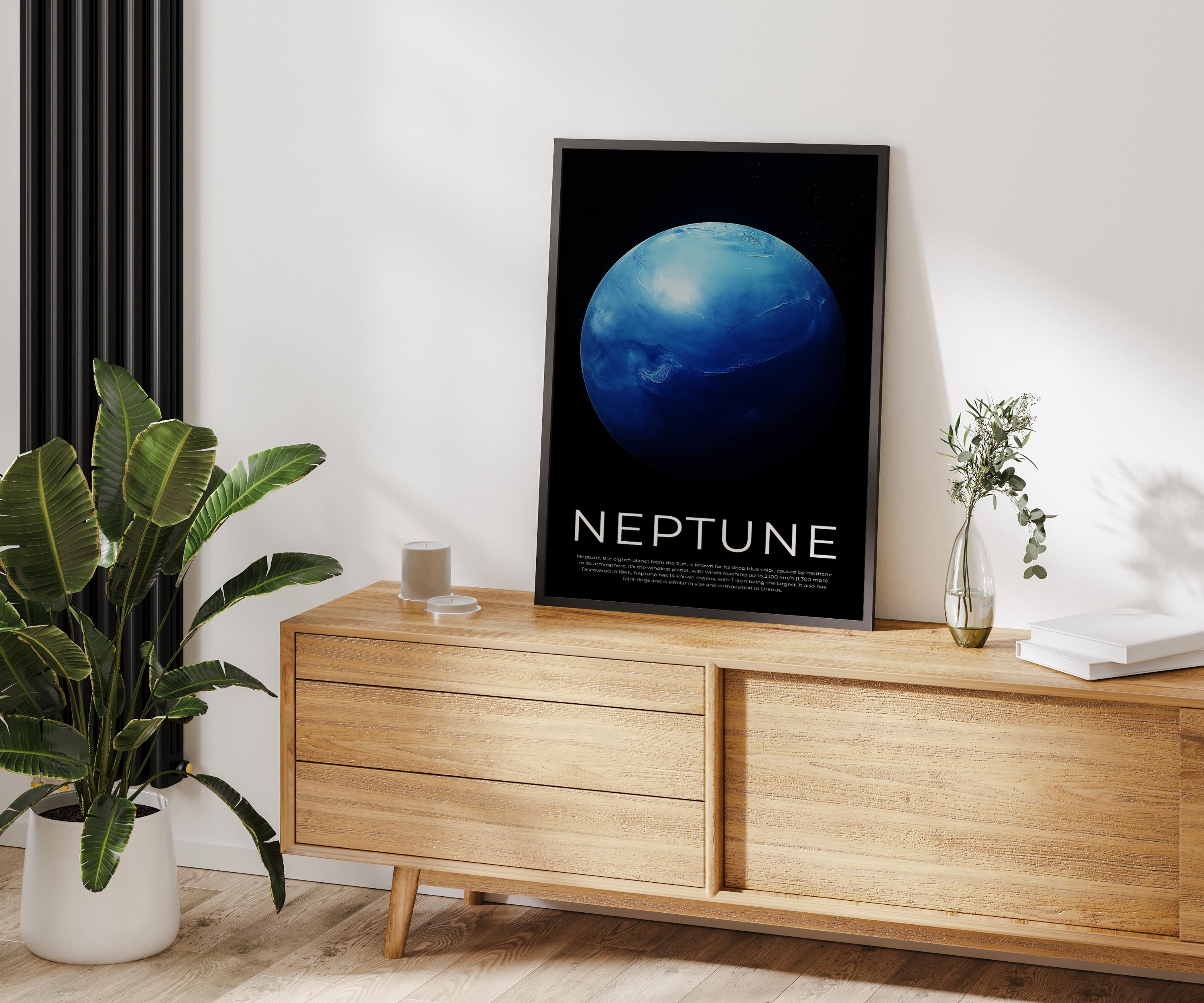 Neptune Poster, Solar System Poster, NASA Wall Art, Neptune Poster ...