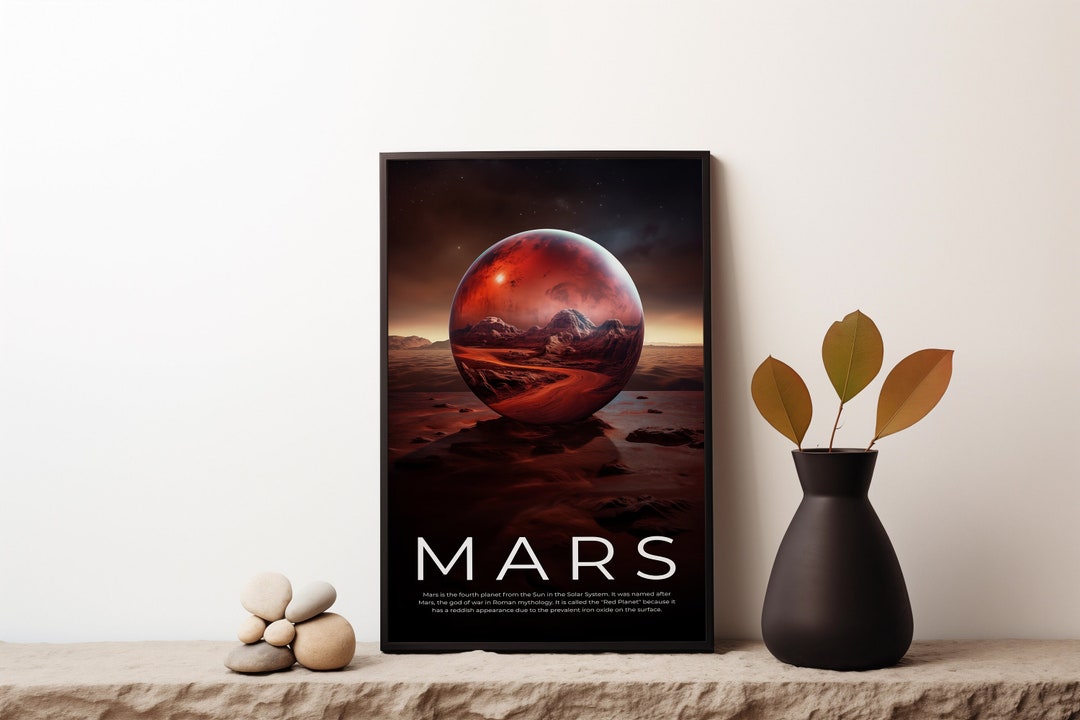 Mars Poster, Planet Mars Image, Space Poster, NASA Posters, Solar ...