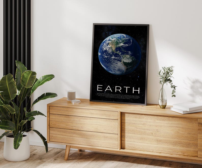 Earth Poster, Solar System Poster, NASA Wall Art, Earthrise Poster ...