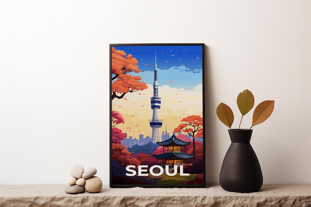 Seoul Poster, Seoul Printing, Seoul Illustration, Seoul Wall Art, Seoul ...