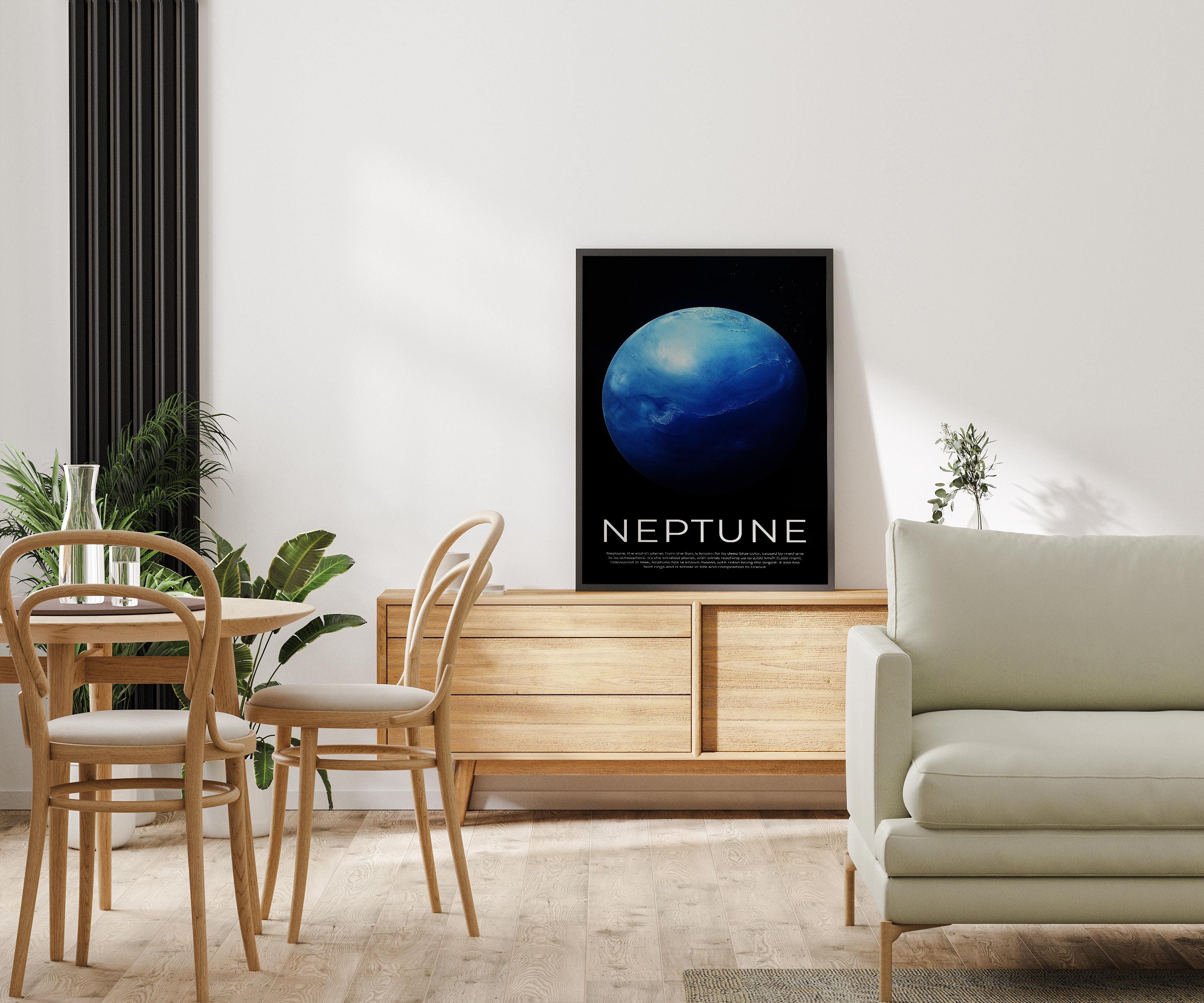 Neptune Poster, Solar System Poster, NASA Wall Art, Neptune Poster ...