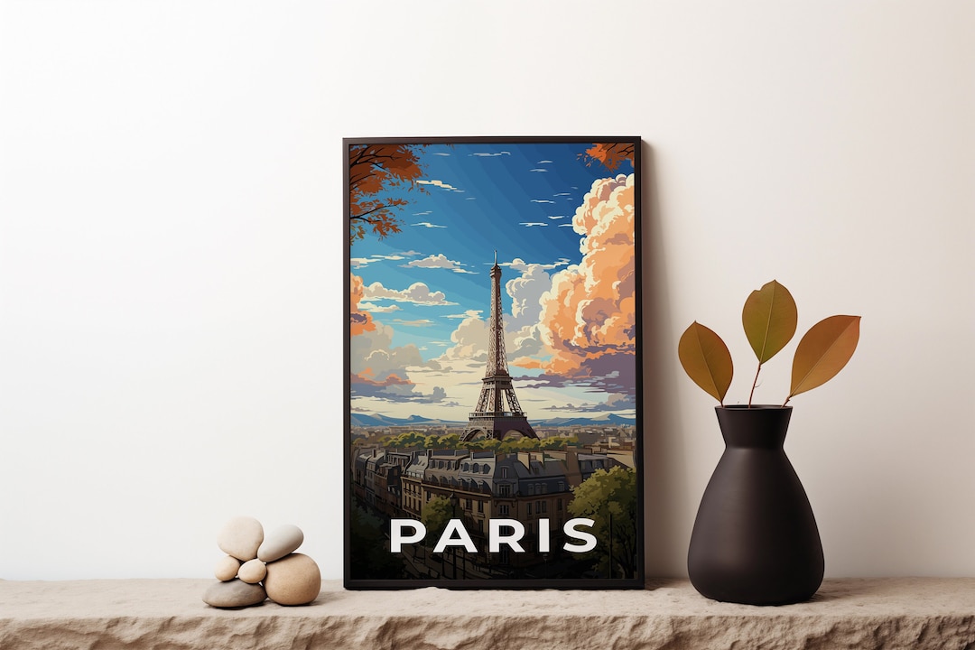 Paris Poster, Eiffel Tower Poster, France Travel Poster, Retro Travel ...