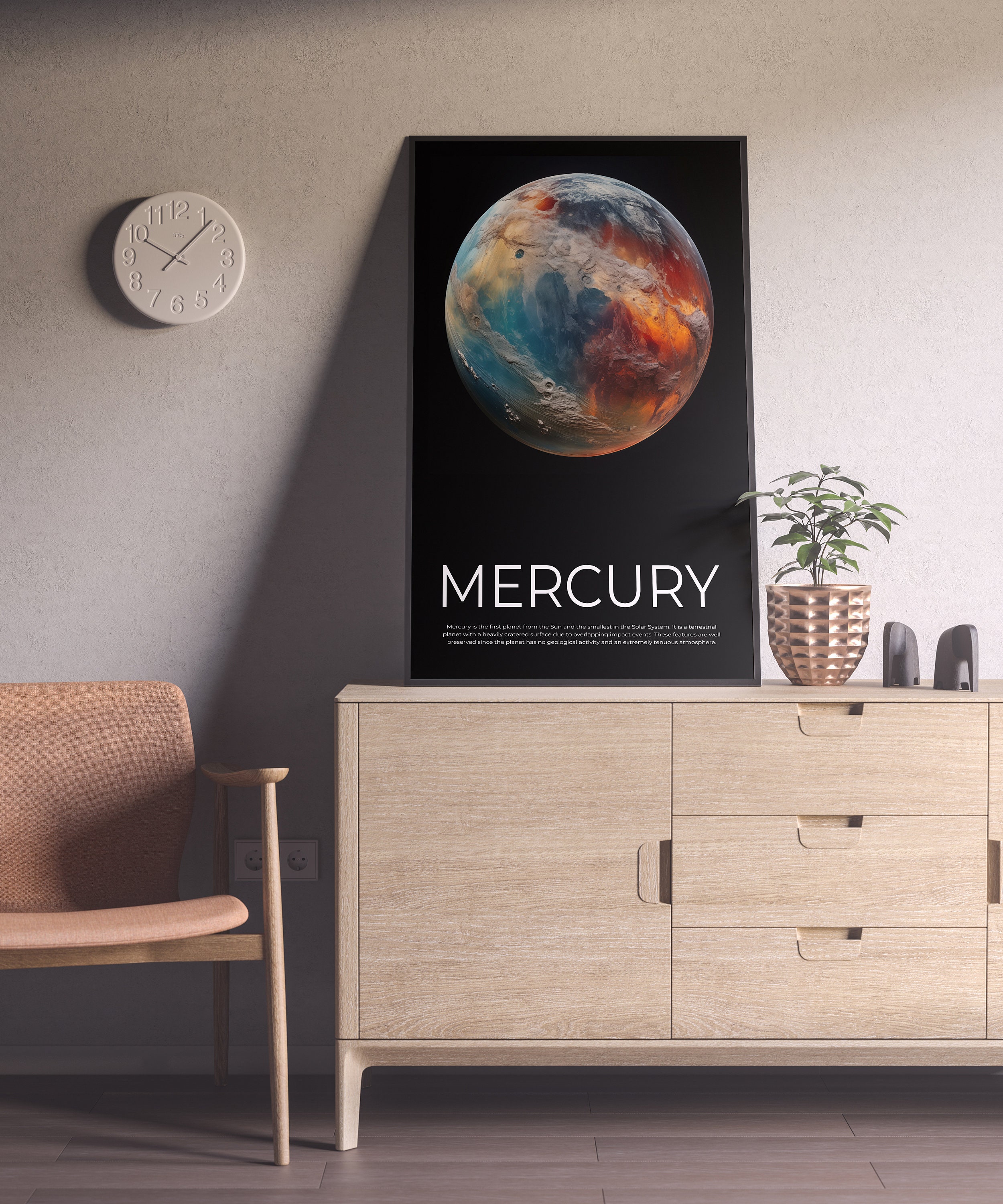 Mercury Poster, Mercury Planet, Mercury Wall Art, Mercury Space Poster ...
