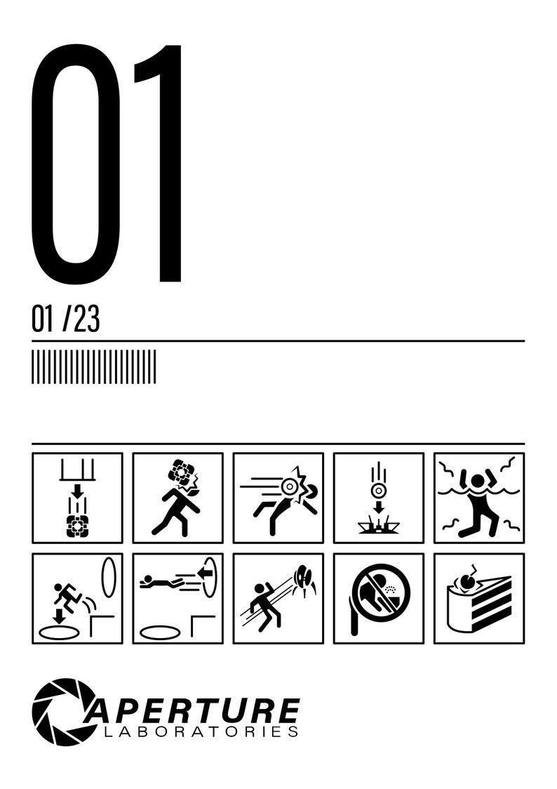 Portal Room 1 Poster Enter Aperture Science - Etsy