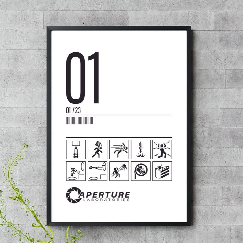 Portal Room 1 Poster Enter Aperture Science - Etsy