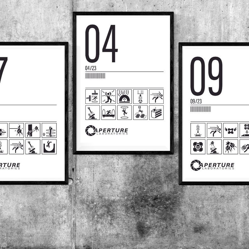 Portal Room 1 Poster Enter Aperture Science - Etsy