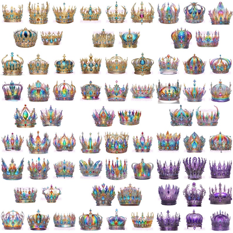 Mega Bundle KINGS CROWNS CLIPART - Crowns for Royals Png, Crowns ...