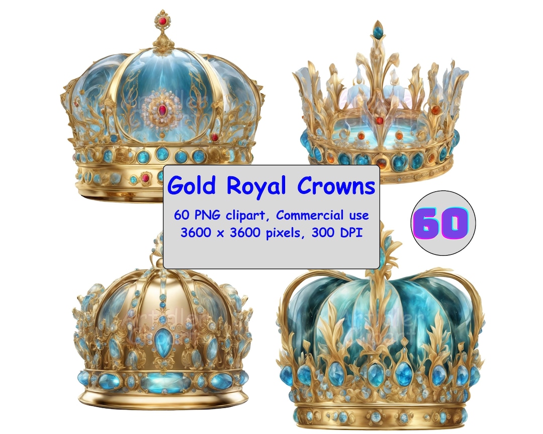 KINGS CROWNS CLIPART - Gold Crystal Crown, Crowns for Royals Png ...