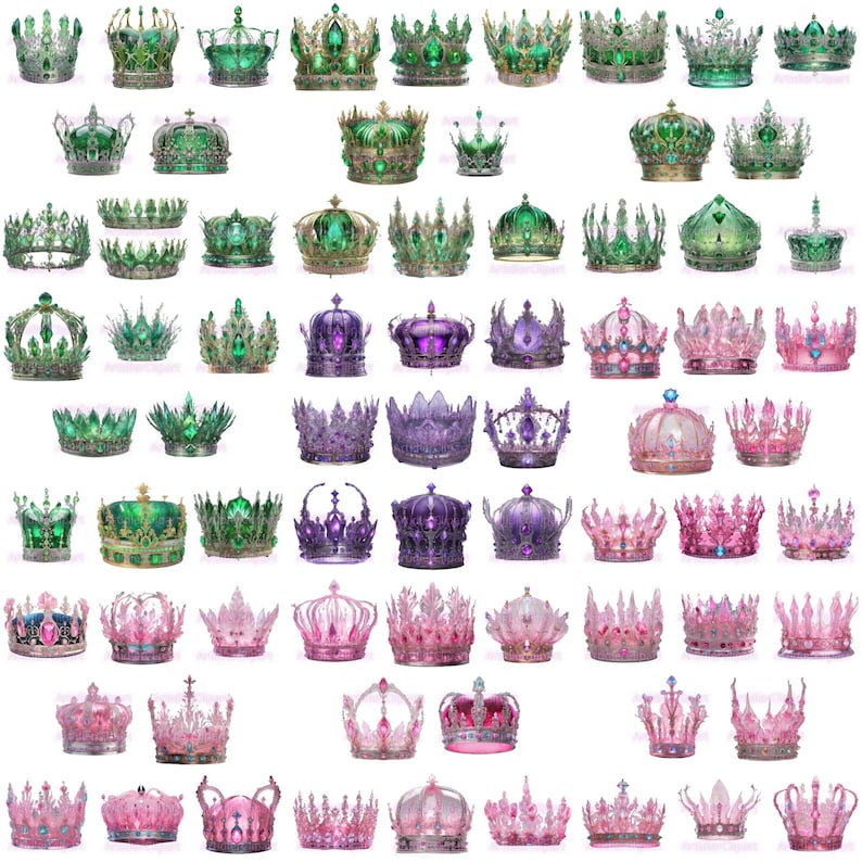Mega Bundle KINGS CROWNS CLIPART - Crowns for Royals Png, Crowns ...
