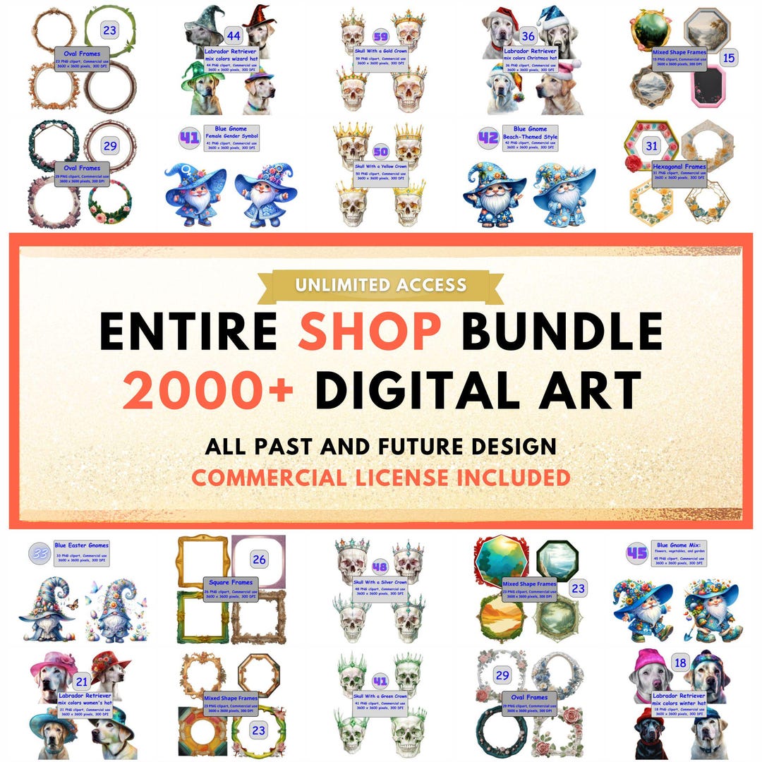 Clipart Whole Shop Bundle | Commercial Use | Unlimited Downloads ...