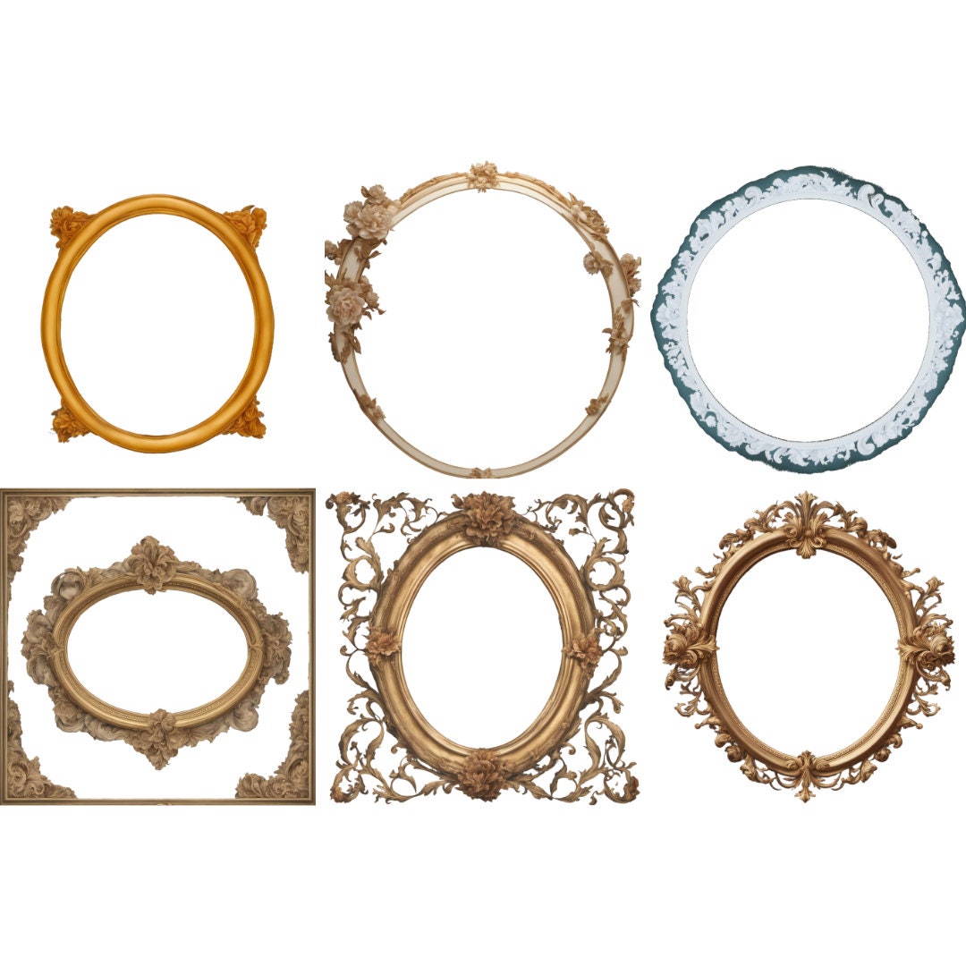 Oval Frames Digital Clipart Images Victorian Clipart Frame Vector ...