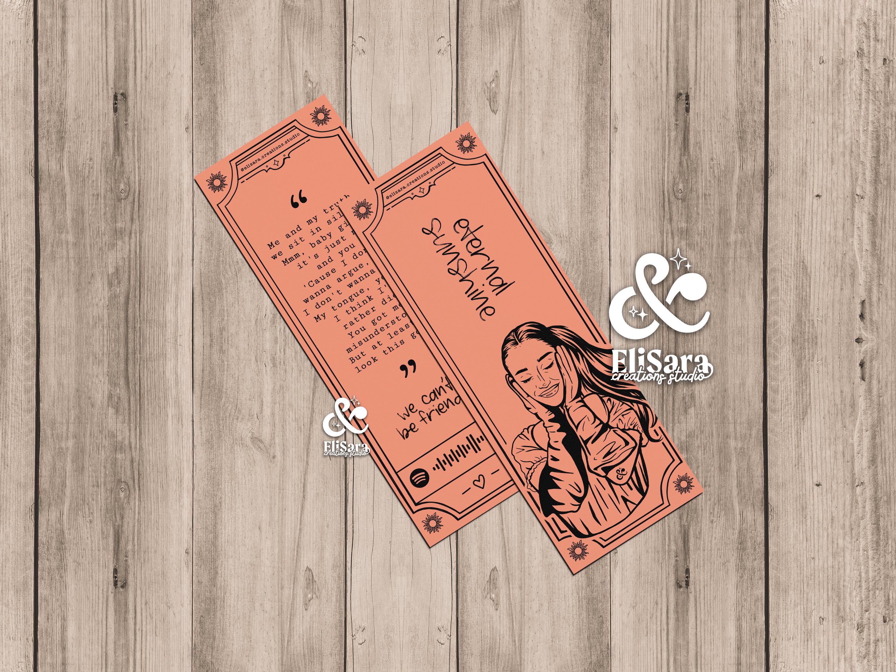 Ariana Grande All Albums Themed Bookmarks - Colorful Laminated Handmade ...
