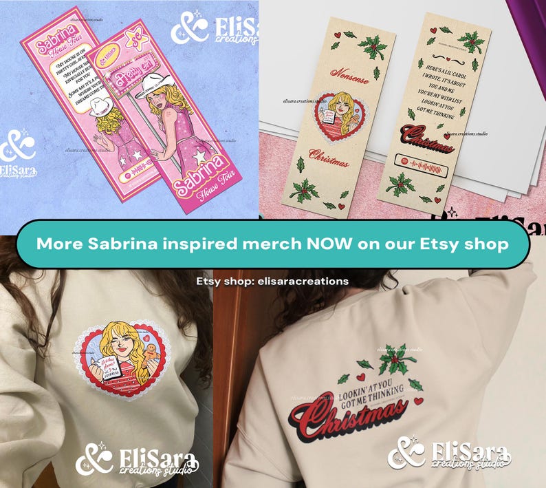 Sabrina Carpenter “A Nonsense Christmas” Crewneck • Cute Holiday ...