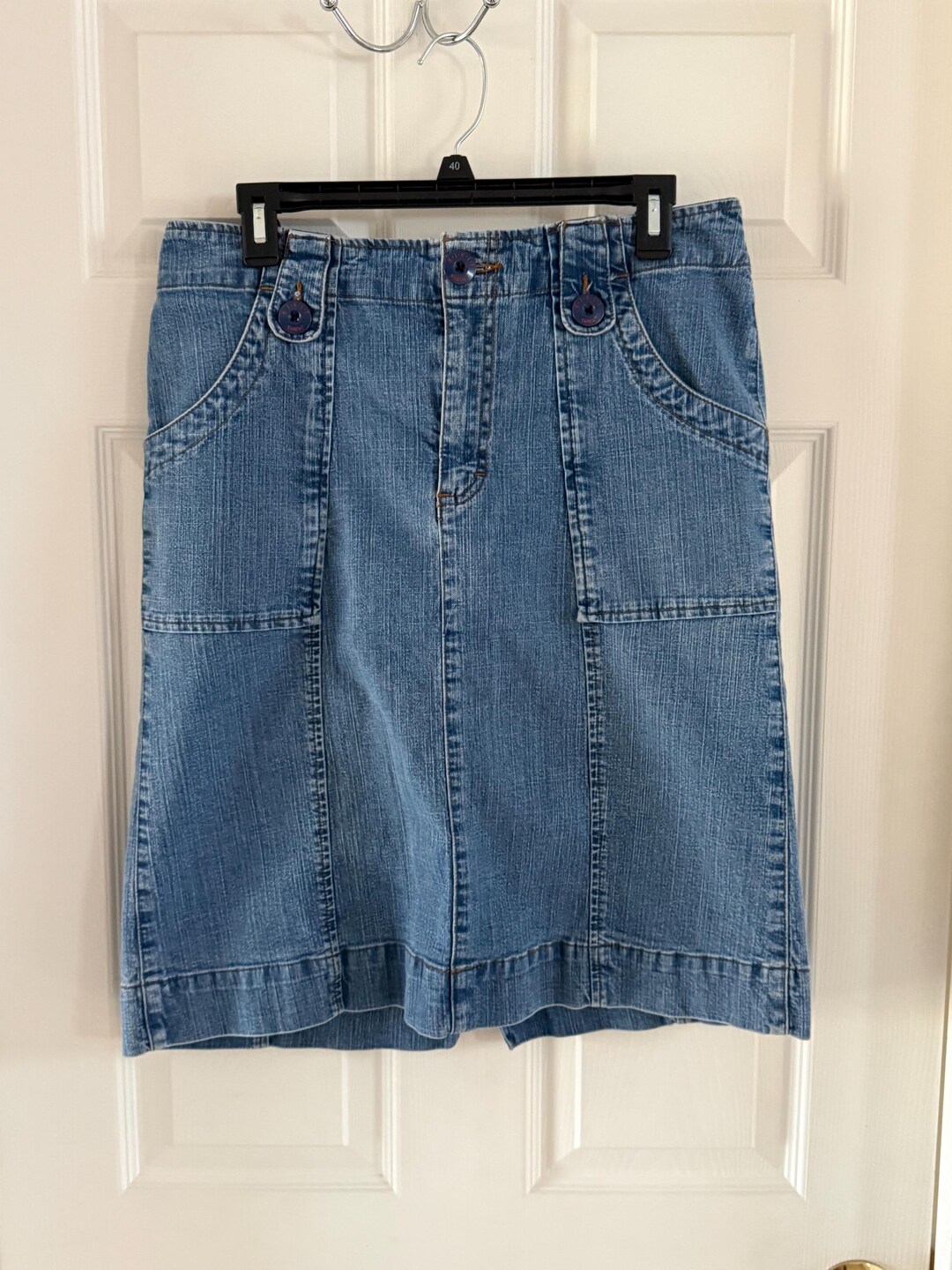 Vintage KIKIT Jeans Maurice Sasson Women's Denim Skirt Size L - Etsy