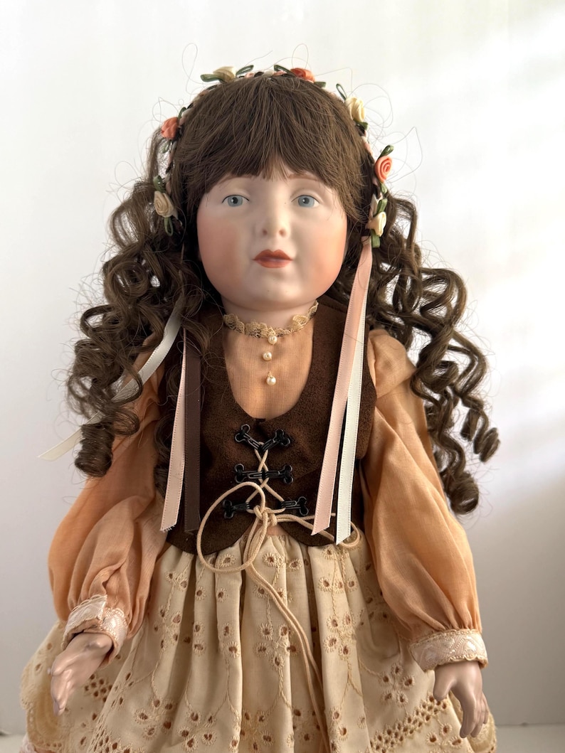 Vintage K+R Porcelain Doll: 18" Handmade Reproduction, Seeley Body ...