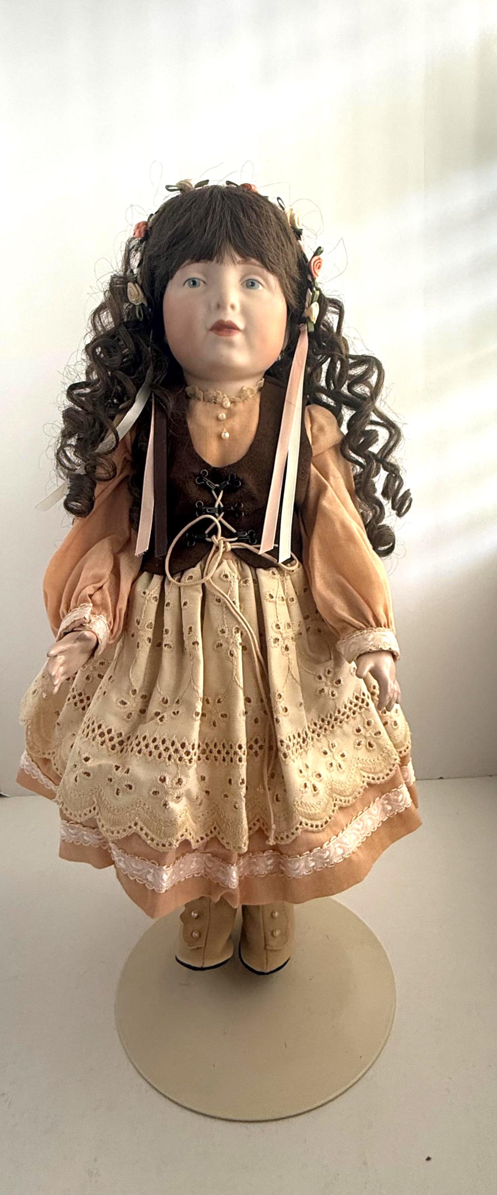 Vintage K+R Porcelain Doll: 18" Handmade Reproduction, Seeley Body ...
