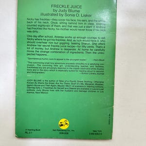 Freckle Juice by Judy Blume Vintage Children's Book Paperback Printing ...