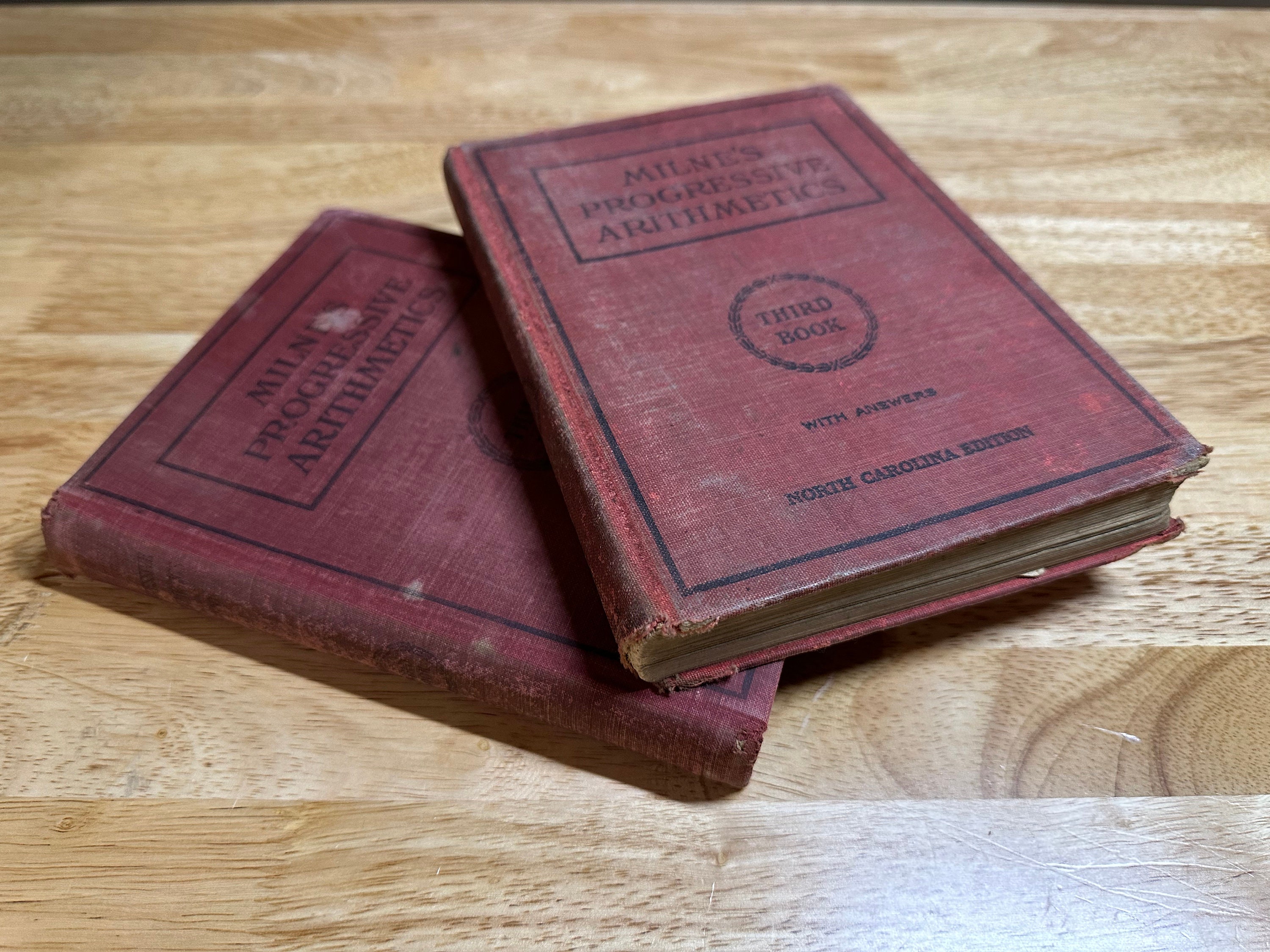 RARE Vintage Math Books Milne's Progressive Arithmatics - Etsy