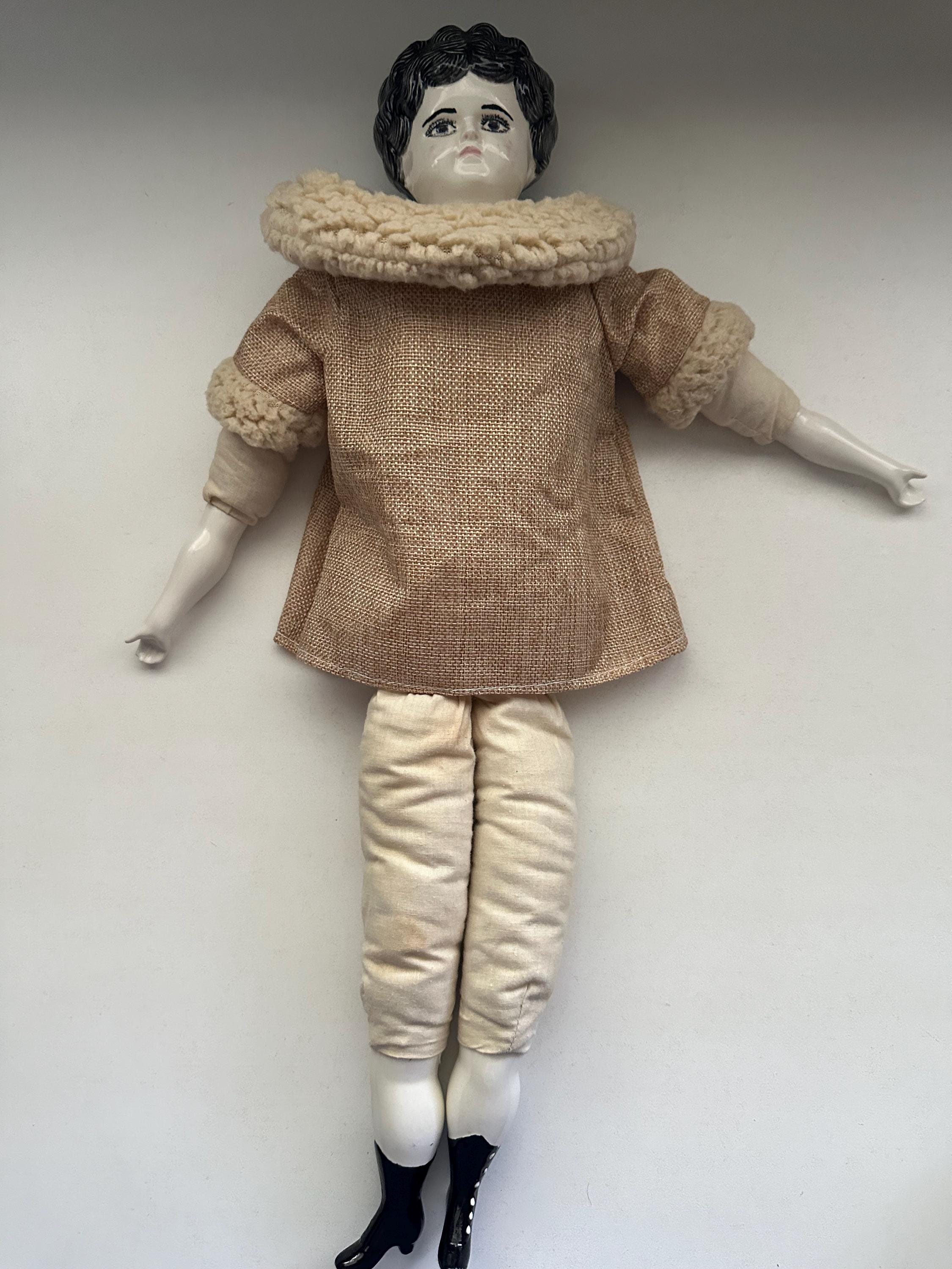 Early 1900's China Head Porcelain Doll Hand Made Porcelain Head, Hand ...
