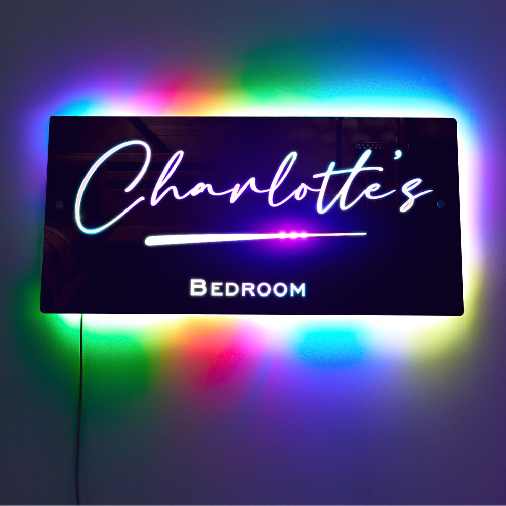 Personalized Name Mirror Light up Custom Mirror for Rooms and Business ...