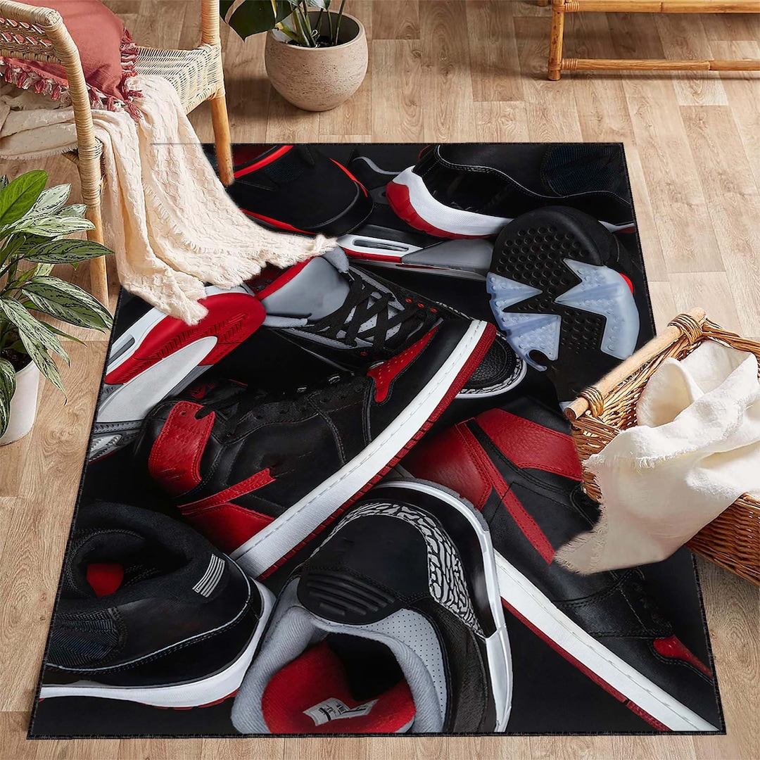 Sneaker Floor Rug, Customize Your Label, Sneakerhead Hypebeast Home ...