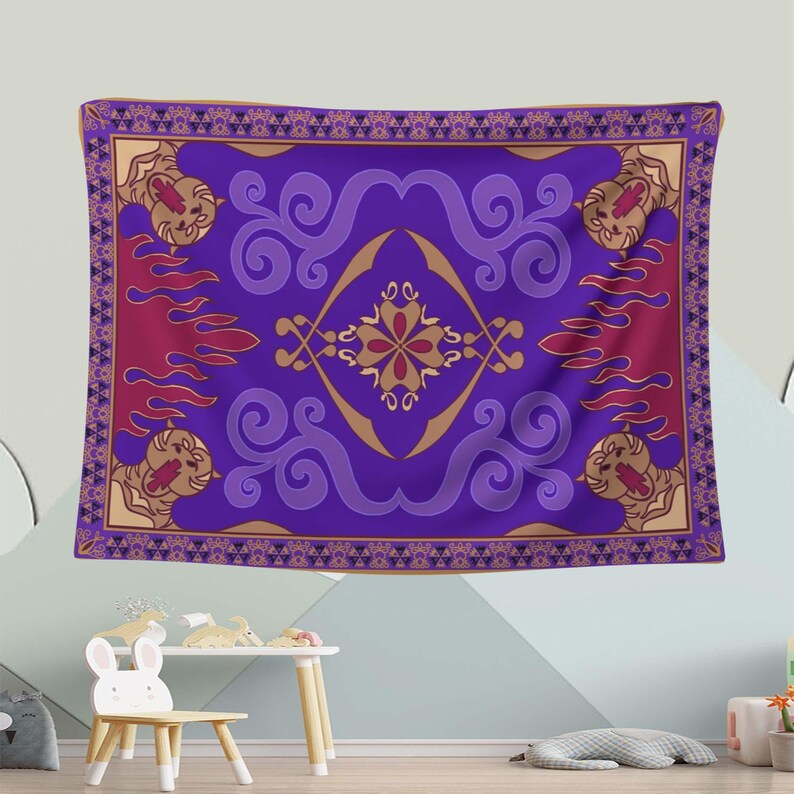 Aladdin Magic Carpet, Arabian Nights Tapestry, Mystical Wall Hanging ...