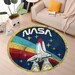 Nasa Carpet, Nasa, Kids Room Rug, Round Space Theme Carpet, Nasa Logo ...